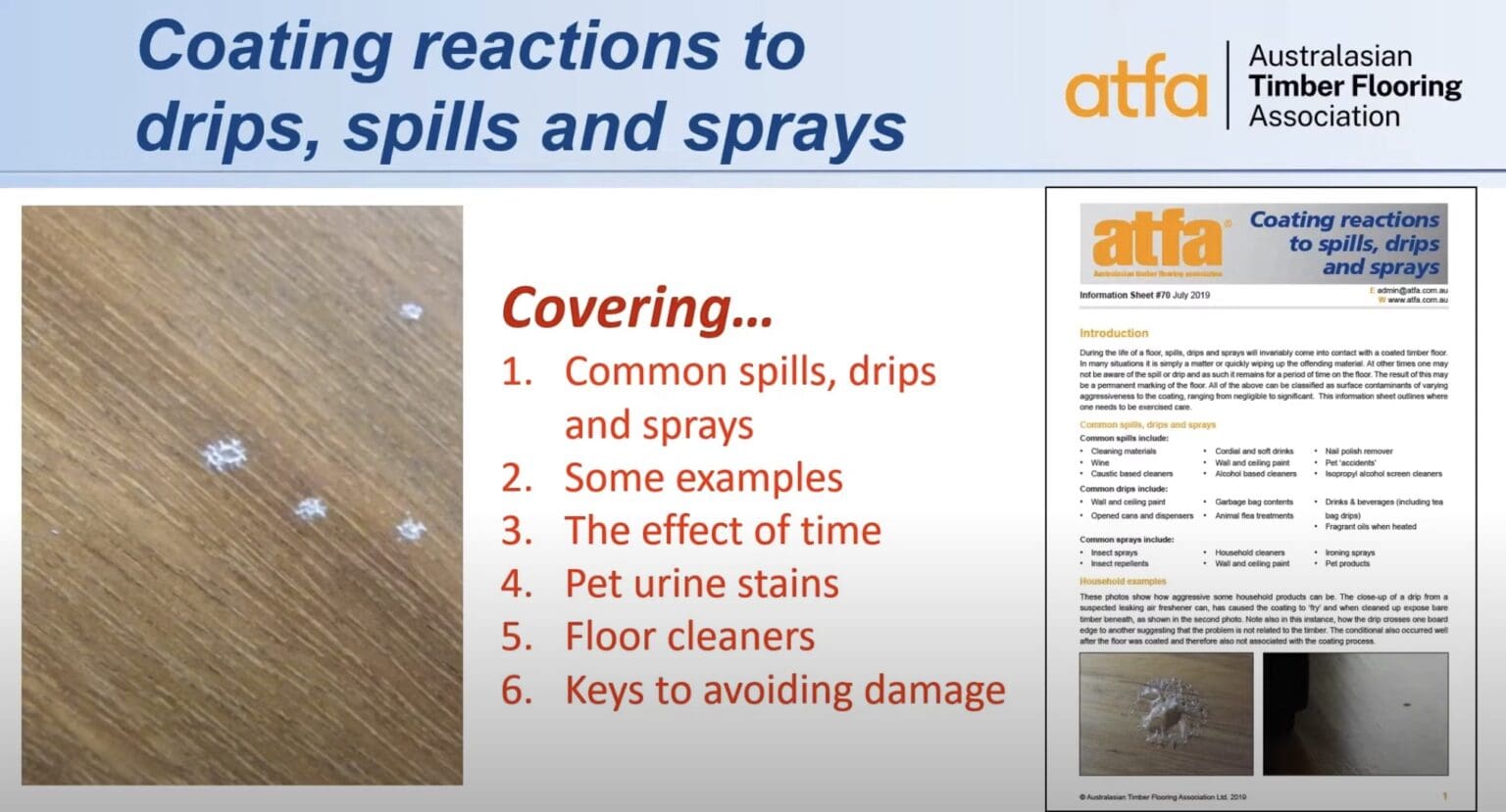 Module 32 - Drips spills and sprays - ATFA