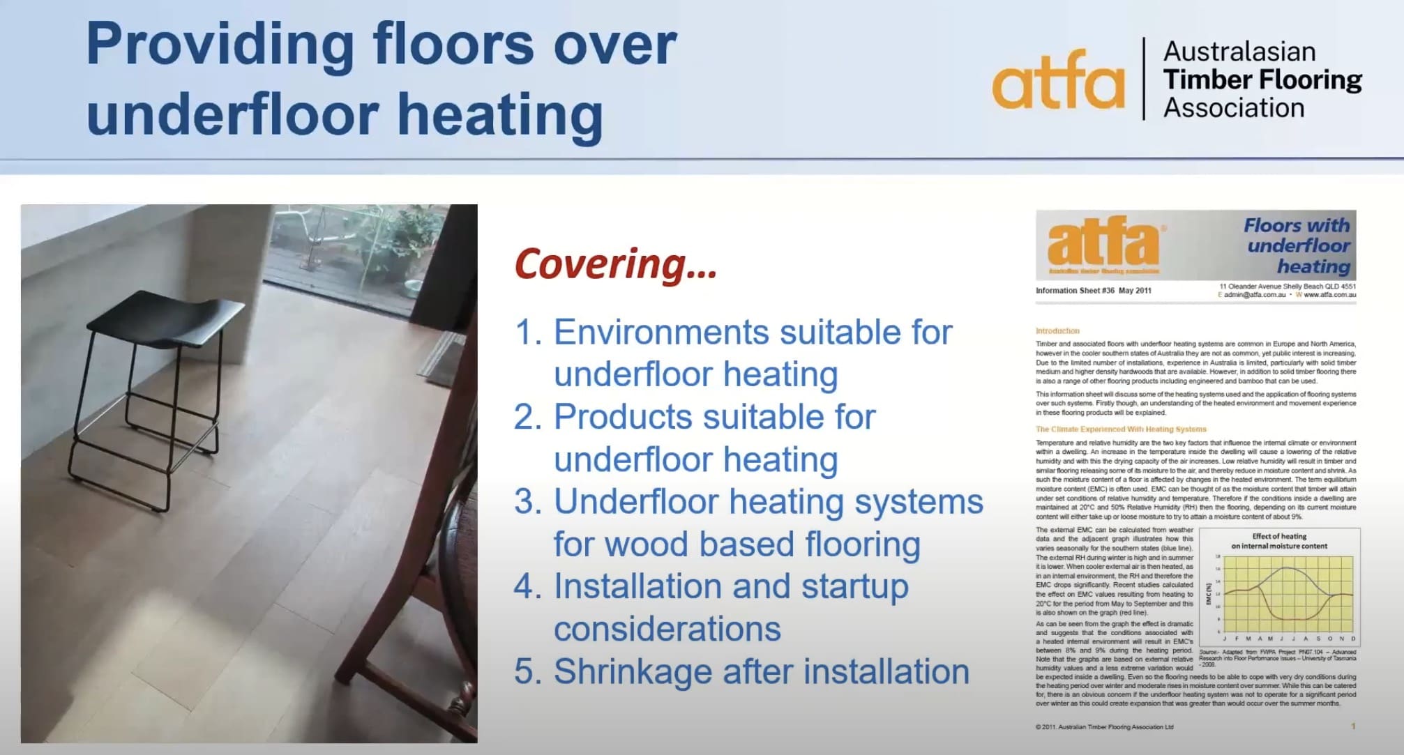 Module 33 - Underfloor heating - ATFA