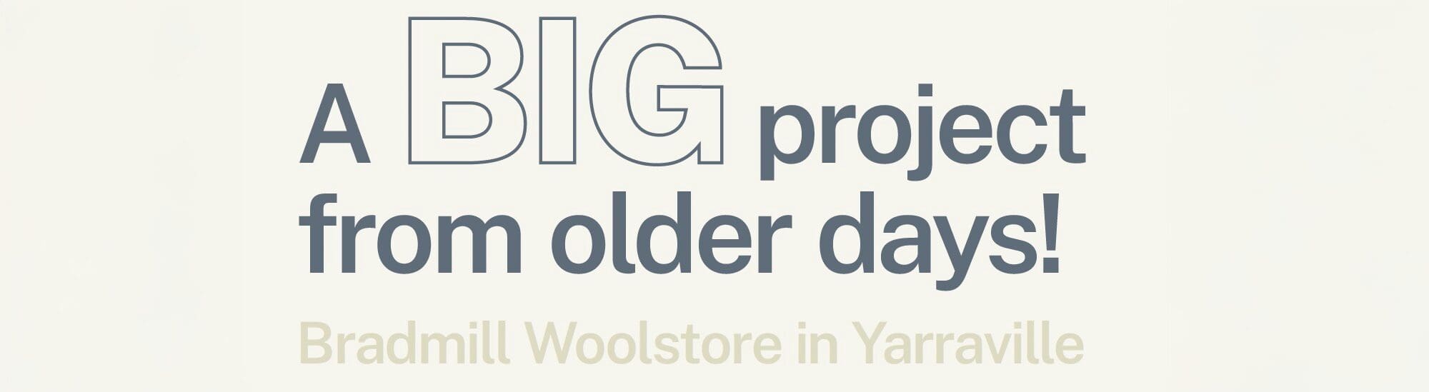 Project Profile: A Big Project From Older Days! - ATFA